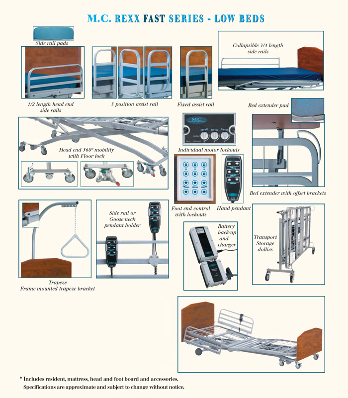 Full Electric Hospital Bed with Fast-Rising Option - Rexx and Rexx Fast by Span America